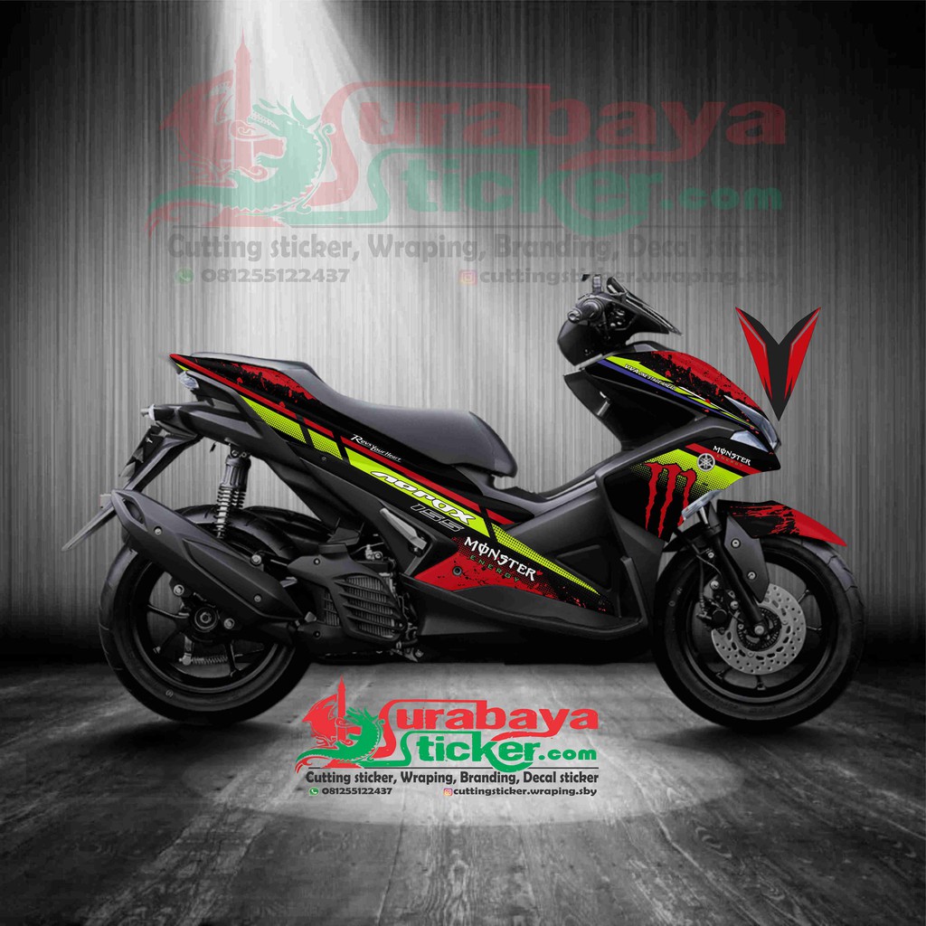 Jual DECAL YAMAHA AEROX MONSTER ENERGY | Shopee Indonesia
