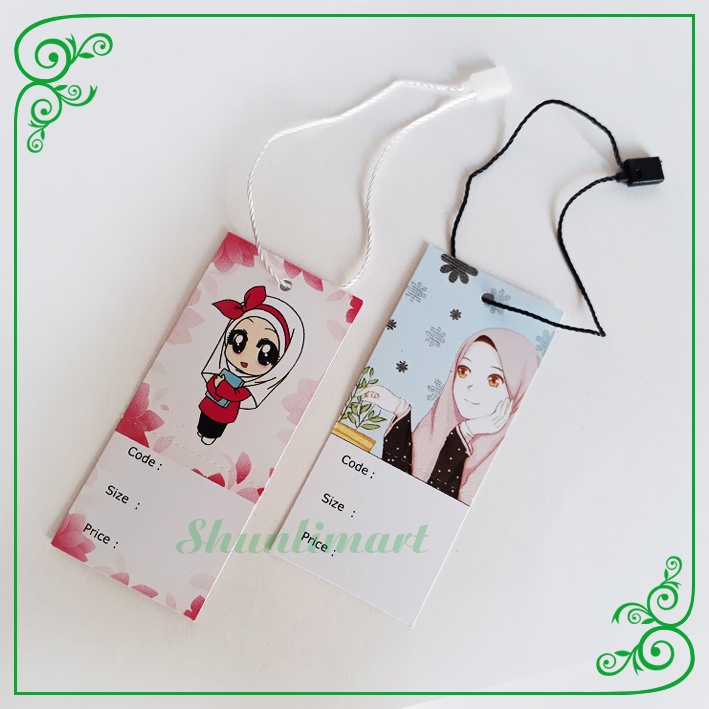 Jual Paket Hang Tag Baju Hijab + Tali / Label Harga Fashion Muslim ...