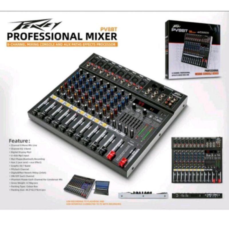 Jual MIXER PEAVEY PV8BT MIXER 8 CHANNEL WITH SOUNDCARD MIXER PEAVEY PV8 ... Jual MIXER PEAVEY PV8BT MIXER 8 CHANNEL WITH SOUNDCARD MIXER PEAVEY PV8 ...