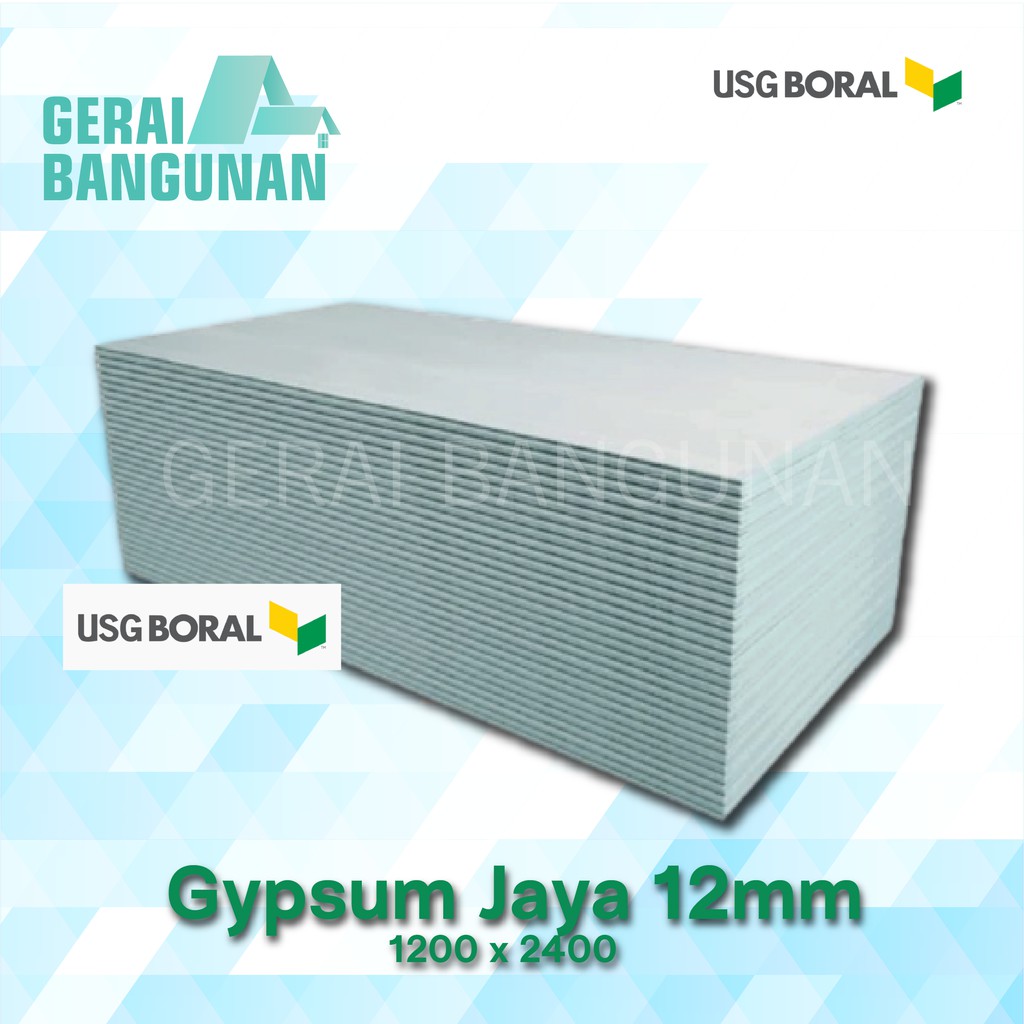 Jual Papan Gypsum Jayaboard 12mm 1200x2400 |Gipsum Jayaboard Tebal 12mm ...