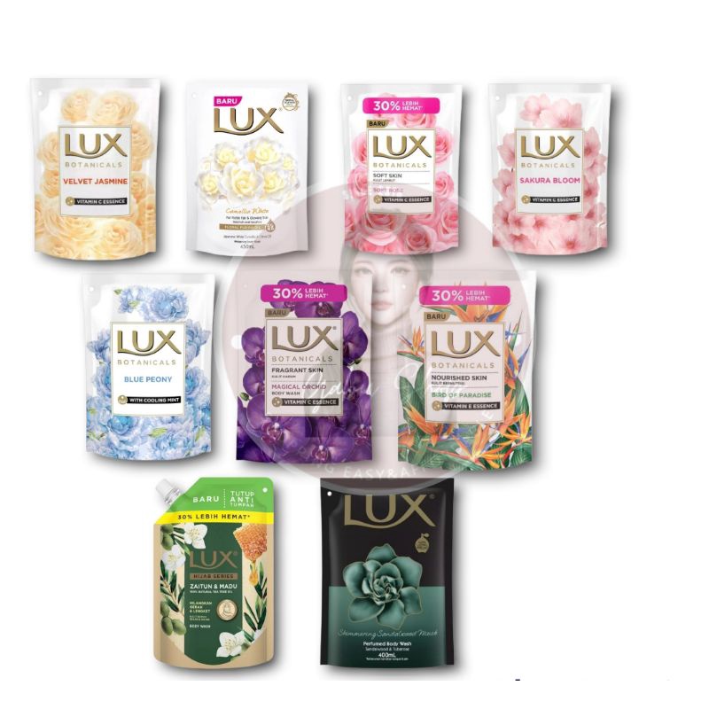 Jual LUX BODY WASH SABUN CAIR 400 ML ZAITUN/BLUE PEONY/SAKURA BLOOM/MAGICAL ORCHID/VELVET ...