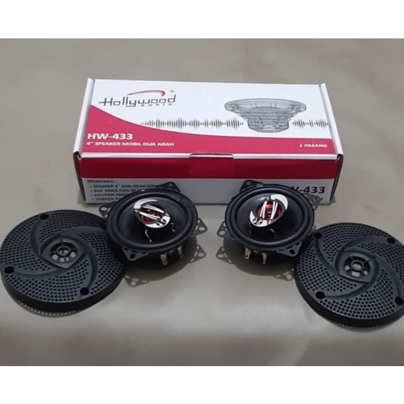Jual speaker coaxial 4 inch Hollywood HW-433 2 way | Shopee Indonesia
