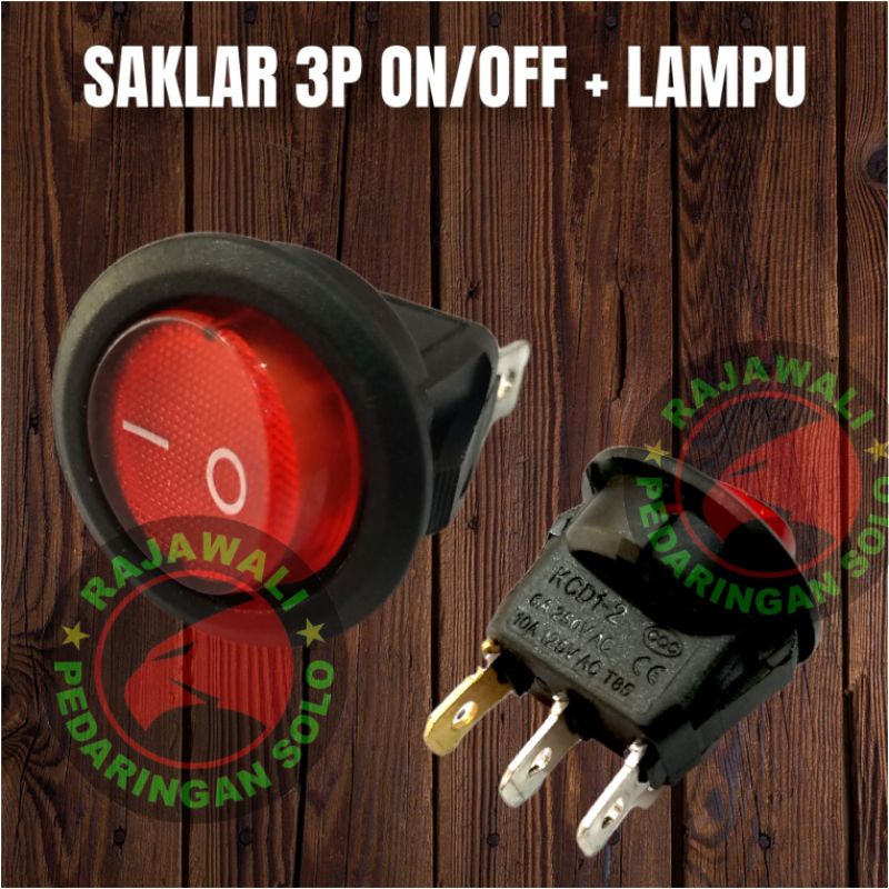 Jual SAKLAR 3 PIN ON OFF LAMPU ROCKER SWITCH | Shopee Indonesia
