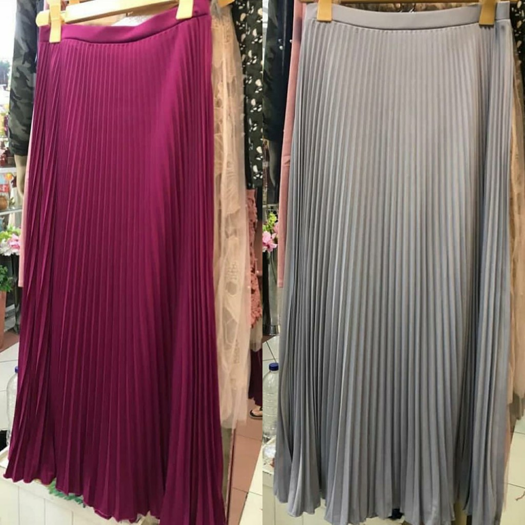 Jual Rok ukuran gede Rok Plisket Big Size | Shopee Indonesia