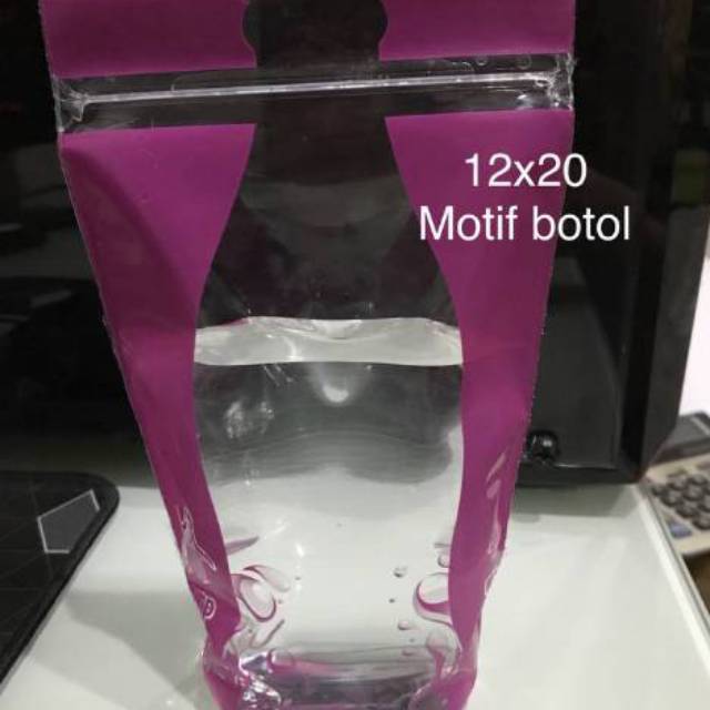 Jual Standing Pouch 12x20 Motif Botol Plastik Klip Berdiri Kemasan ...