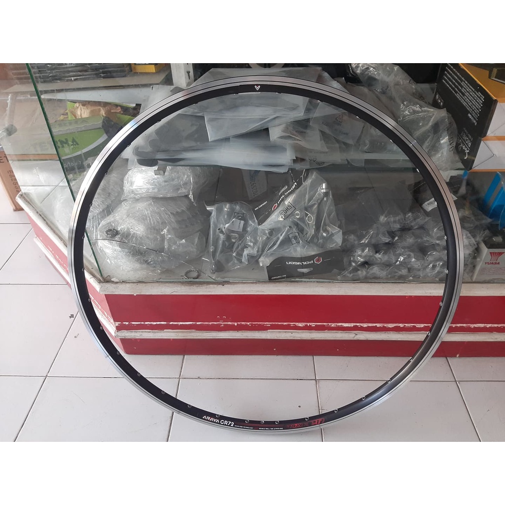 Jual VELG / RIMS SEPEDA 700C ARAYA GR72 / GR-72 DOUBLE WALL-BLACK CNC ...