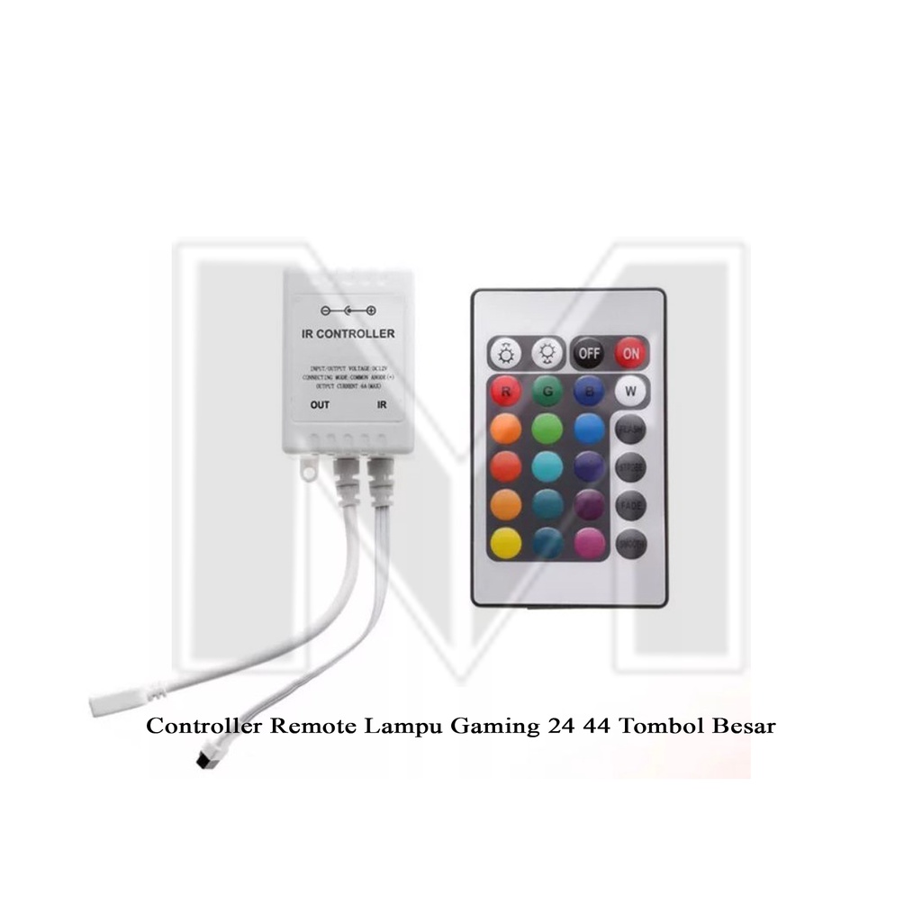 Jual Controller Remote Lampu Gaming RGB 24 44 Tombol Besar | Shopee ...