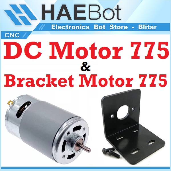 Jual [HAEBOT] Dinamo Bracket DC Motor 775 5mm Bor DIY RPM Tinggi Kuat ...