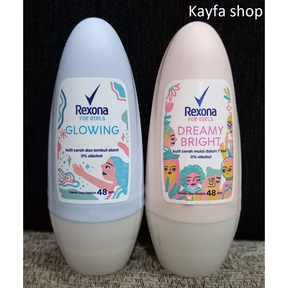 Jual REXONA deodorant women & men roll on 40 ml - Dreamy white | Shopee ...