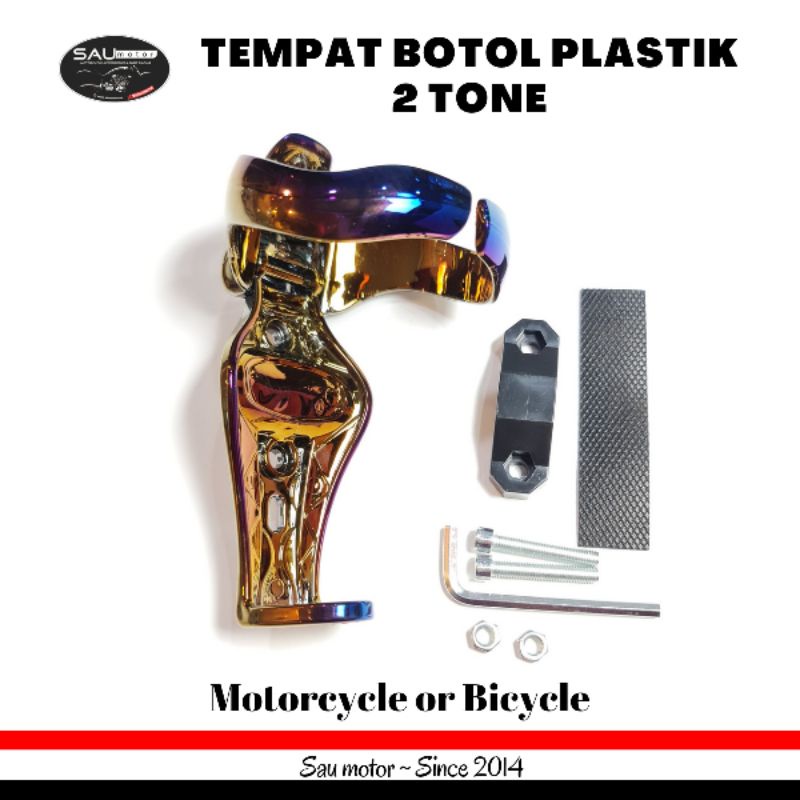 Jual Saumotor Tempat Botol Minuman Plastik Motor Sepeda Braket Botol ...