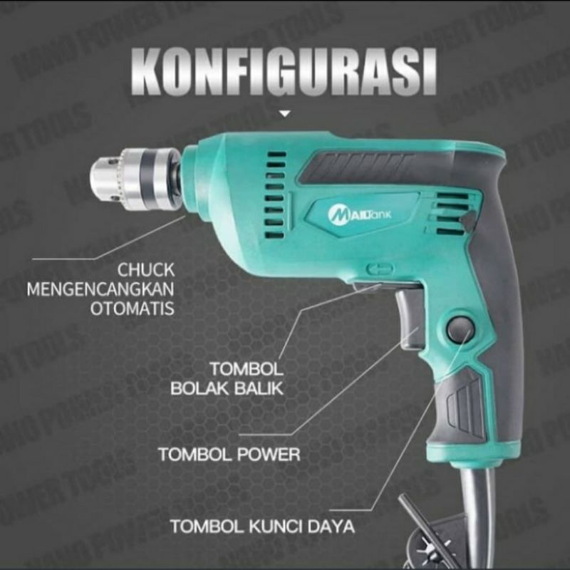 Jual Bor mailtank 10mm variable speed mesin bor listrik besi kayu murah ...