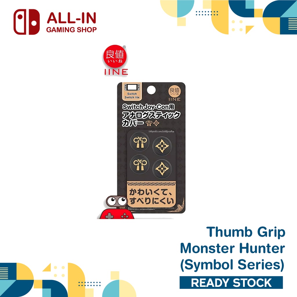 Jual Nintendo Switch Thumb Grip Monster Hunter Rise Symbol Series ...