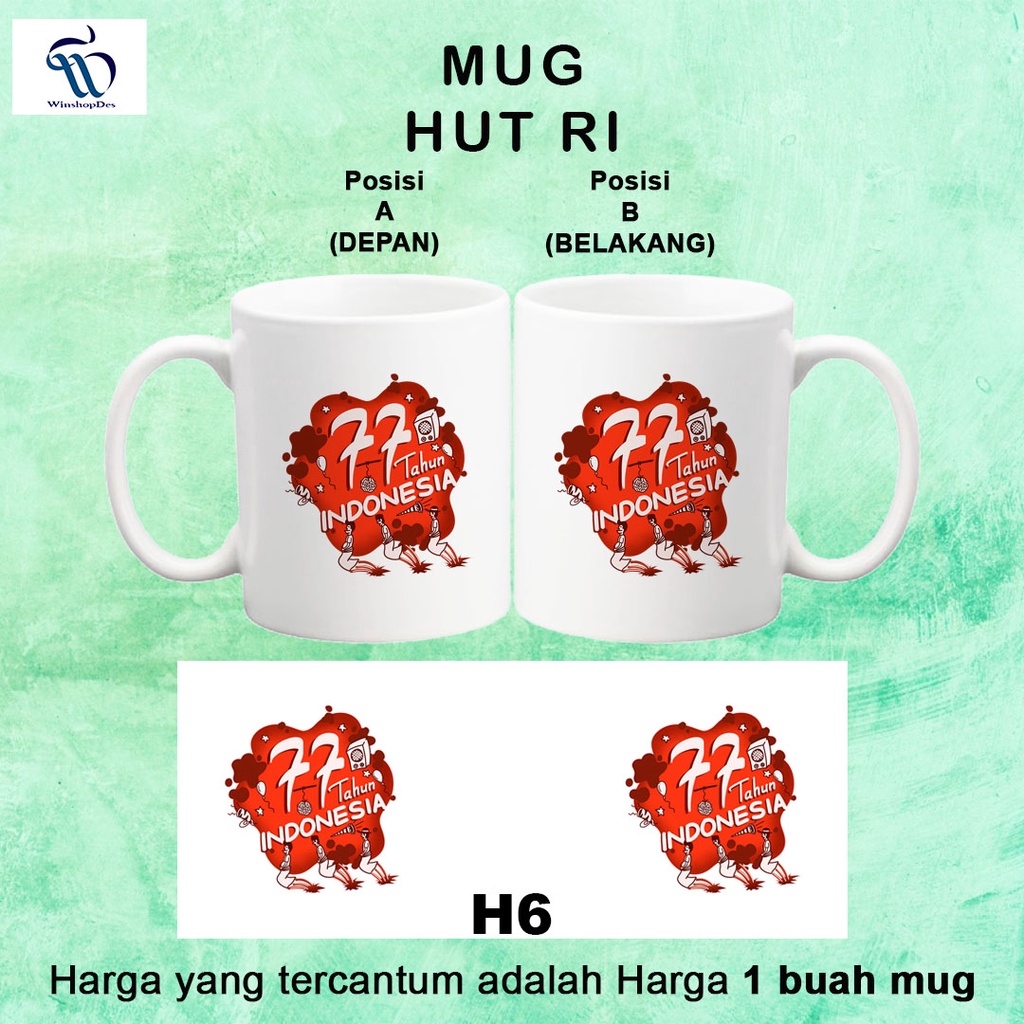 Jual MUG CUSTOM HUT RI / MUG KEMERDEKAAN / MUG 17 AGUSTUS (MUG STANDAR ...