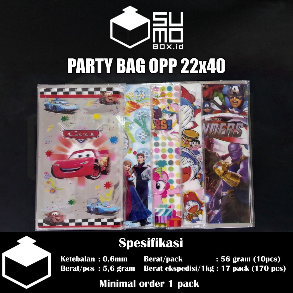 Jual Plastik ulang tahun isi 10pcs / OPP party bag / plastik bingkisan ...