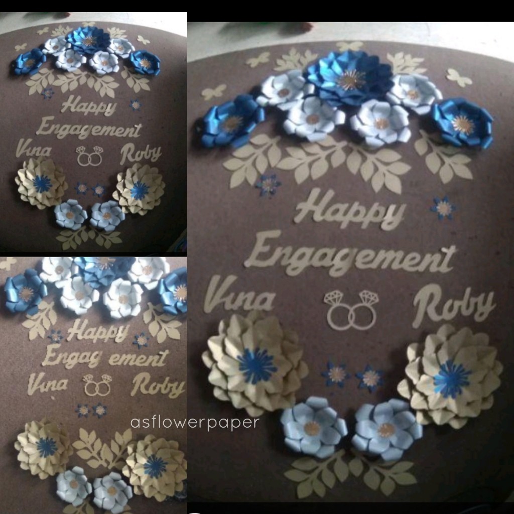Jual READY paper flower dekorasi lamaran tunangan wedding dan ...