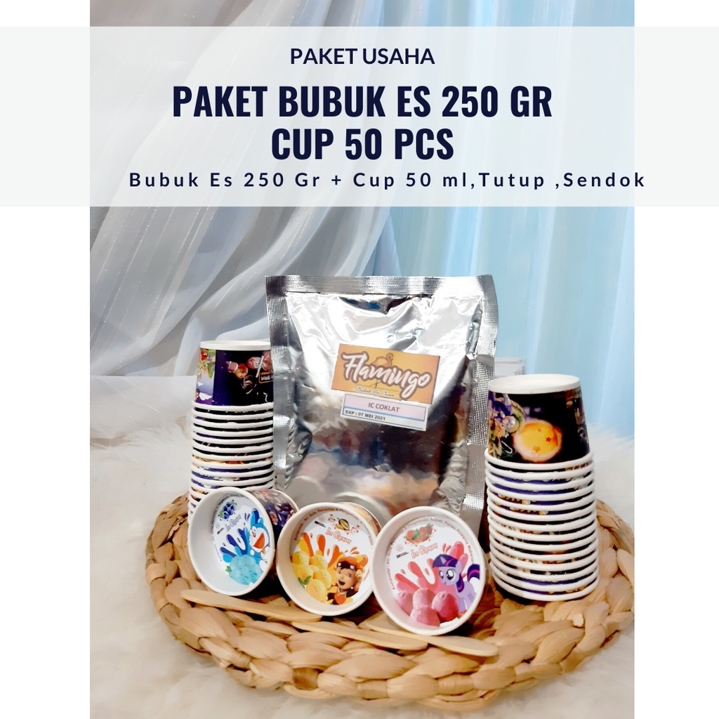 Jual paket ice cream Bubuk Es + Cup - Jual Bubuk Ice Cream Enak - Cup ...