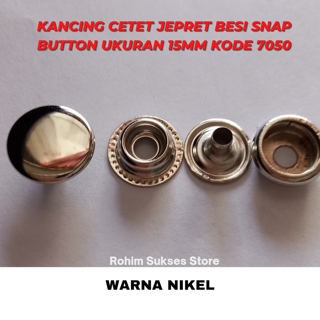 Jual Kancing Cetet Jepret Knop Snap Button Besi 7050 15mm Harga Eceran ...