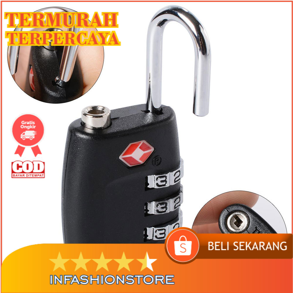 Jual Gembok Stanless Anti Karat/Gembok Koper Travel/ Anti Maling/Gembok Anti Rust/Gembok Anti ...