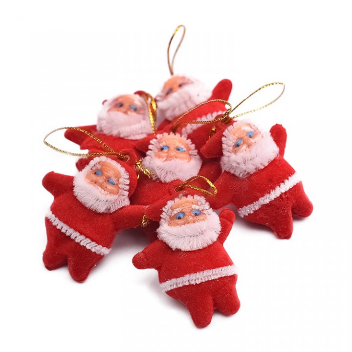 Jual Hiasan Santa Merah Kecil Isi 6-Boneka Santa | Shopee Indonesia
