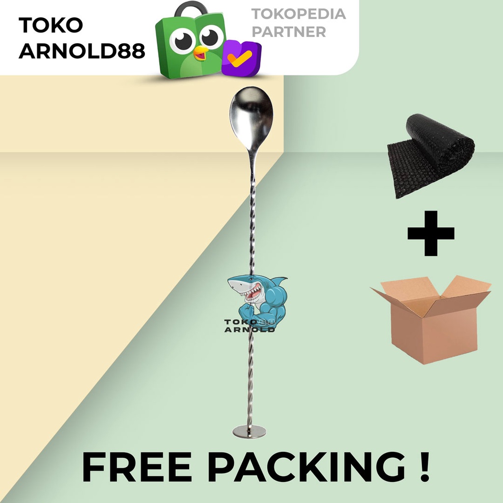 Jual Sendok Cocktail Spoon Mixer Sendok Ulir Bartender Muddler Stirrer ...