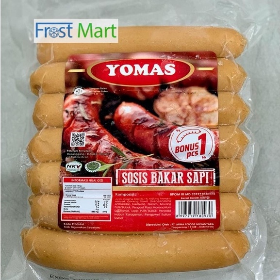 Jual Yomas Sosis Bakar Sapi isi 6+1 Pcs 500Gr | Shopee Indonesia