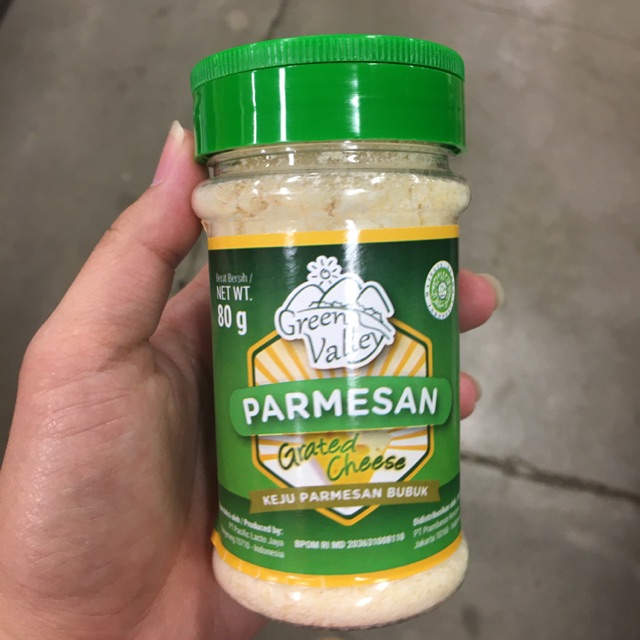 Jual Green Valley Parmesan Grated Cheese / Keju Parmesan Bubuk 80gr ...