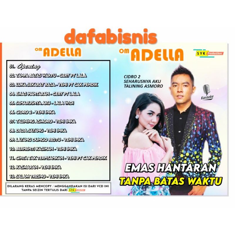 Jual KASET VCD KARAOKE ADELLA TANPA BATAS WAKTU/ DAFABISNIS | Shopee Indonesia