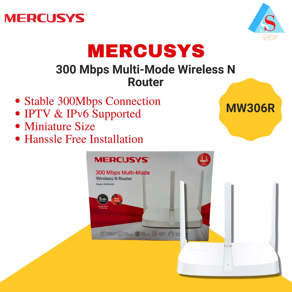 Jual Mercusys MW306R 300 Mbps Multi-Mode Wireless N Router | Shopee ...