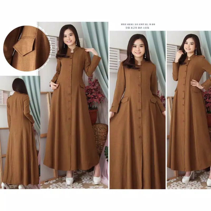 Jual nrs series _ seragam pemda pns Gamis Full Kancing Grade A | Shopee Indonesia