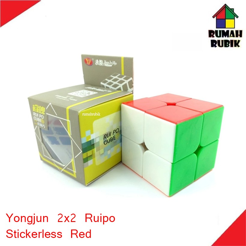Jual Rubik 2x2 Yongjun Magic Cube Ruipo STICKERLESS RED | Shopee Indonesia