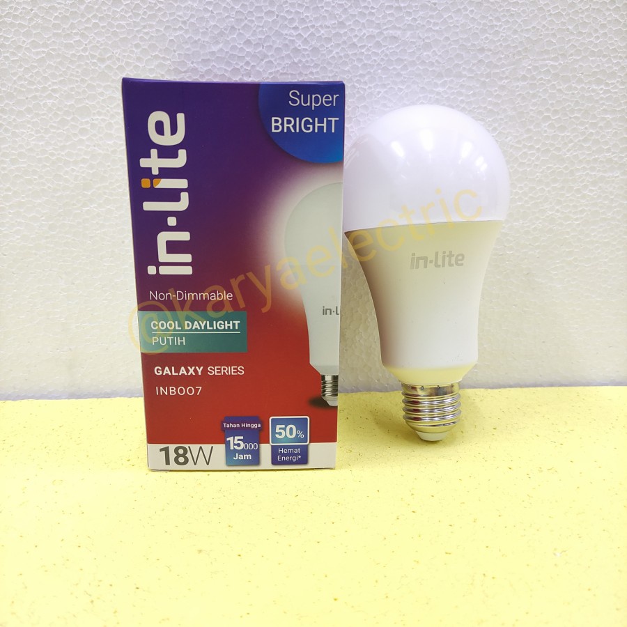 Jual LAMPU LED BULB IN-LITE IN LITE INLITE 18WATT 18W 18 WATT INB007 GARANSI | Shopee Indonesia