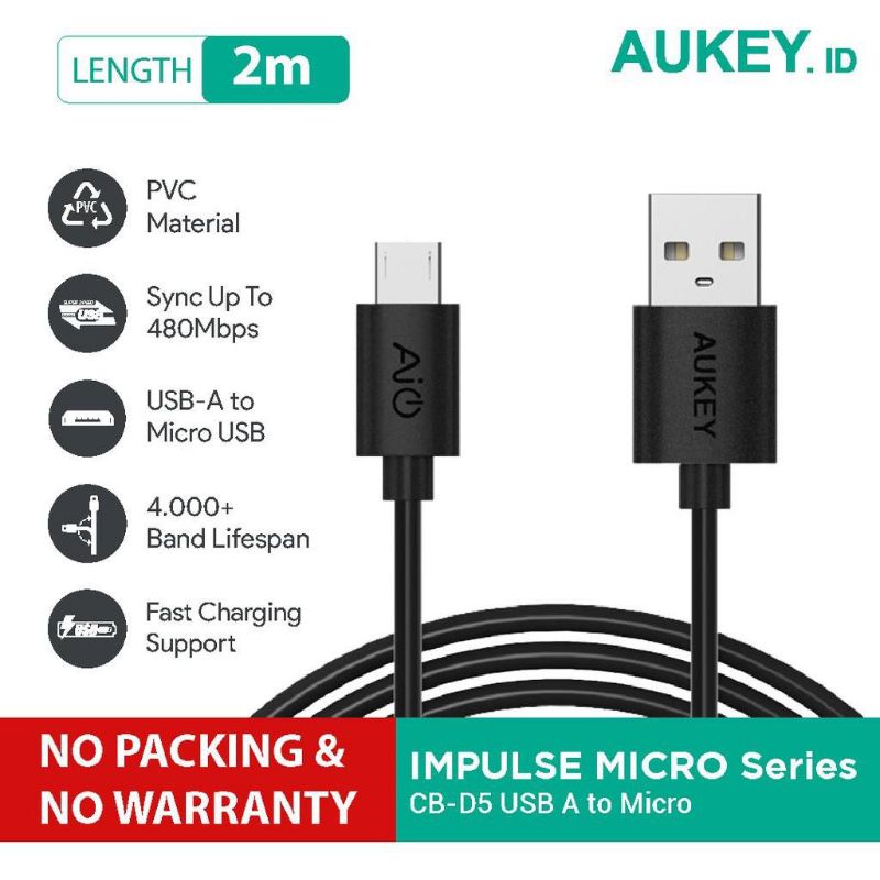 Jual Aukey CB-D5 Kabel Micro (NO PACKING & NO WARRANTY) | Shopee Indonesia