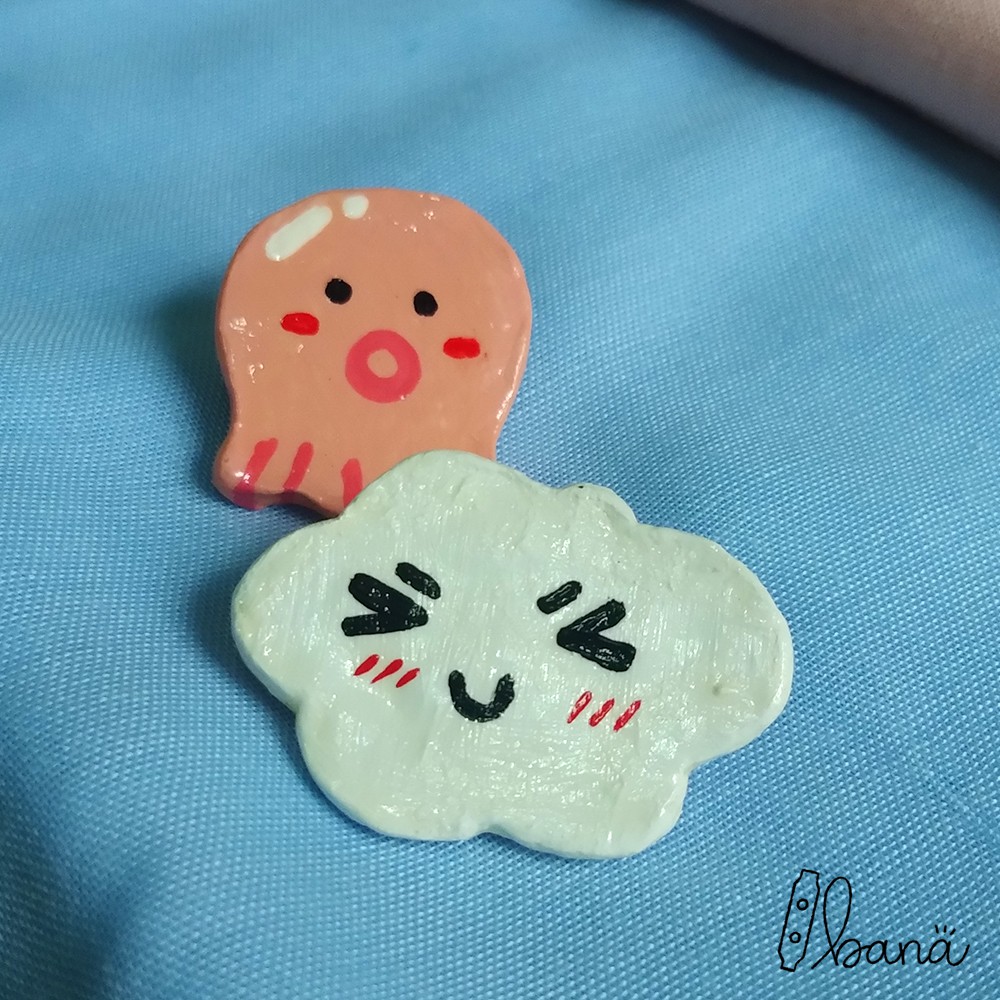 Jual Pin lucu gambar kartun awan | Pin clay desain lucu | bros lucu ...