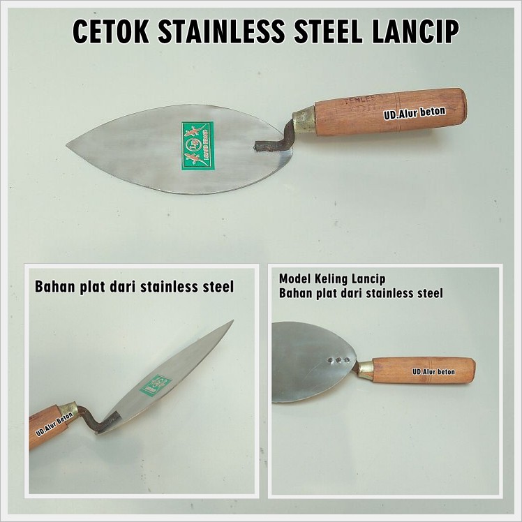 Jual Cetok Tukang Bangunan Stainless Steel Model Keling Lancip | Shopee ...
