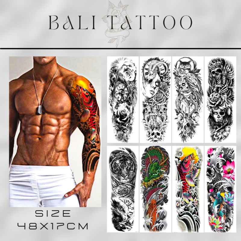 Jual (Bali Tattoo Creative) Tato temporer full tangan dan kaki untuk ...