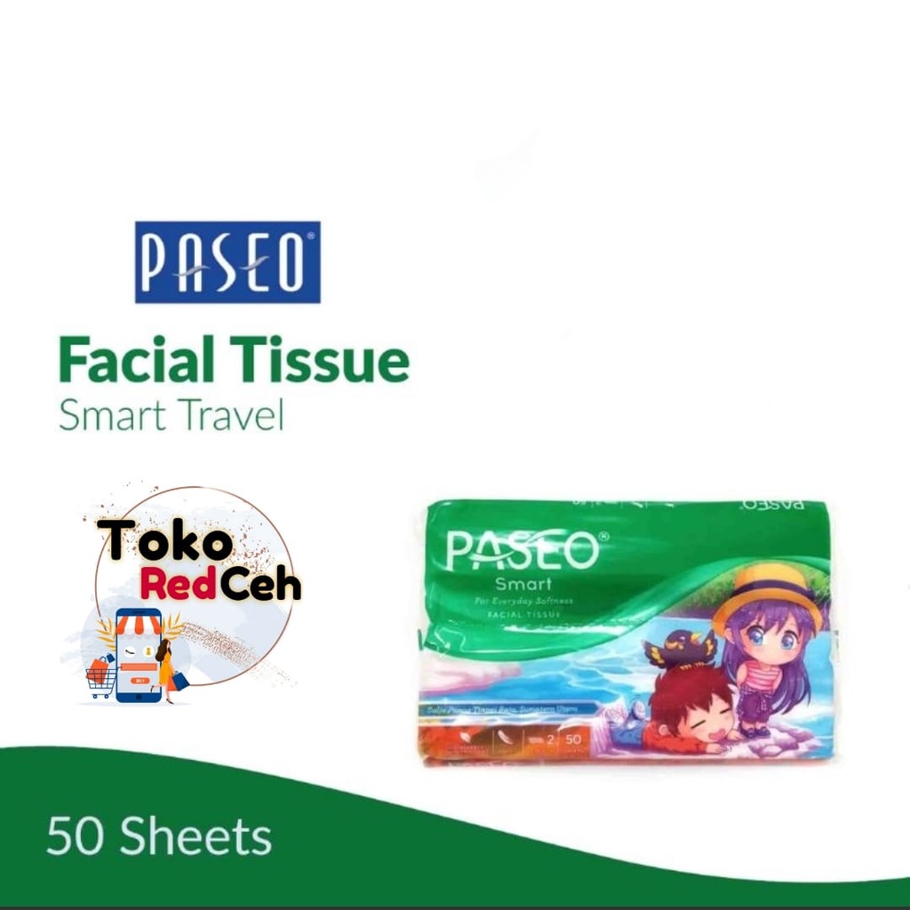 Jual Tissue Paseo Smart Travel pack 1pack Isi 50 Lbr Tisue Tisu 2 Ply ...