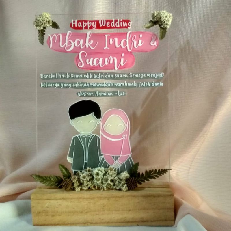 Jual CUSTOM GIFT STANDEE ACRYLIC | KADO ULANG TAHUN, WISUDA, WEDDING ...