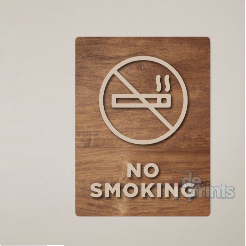 Jual No Smoking Sign Kayu | Signage No Smoking Area | Papan Kayu ...