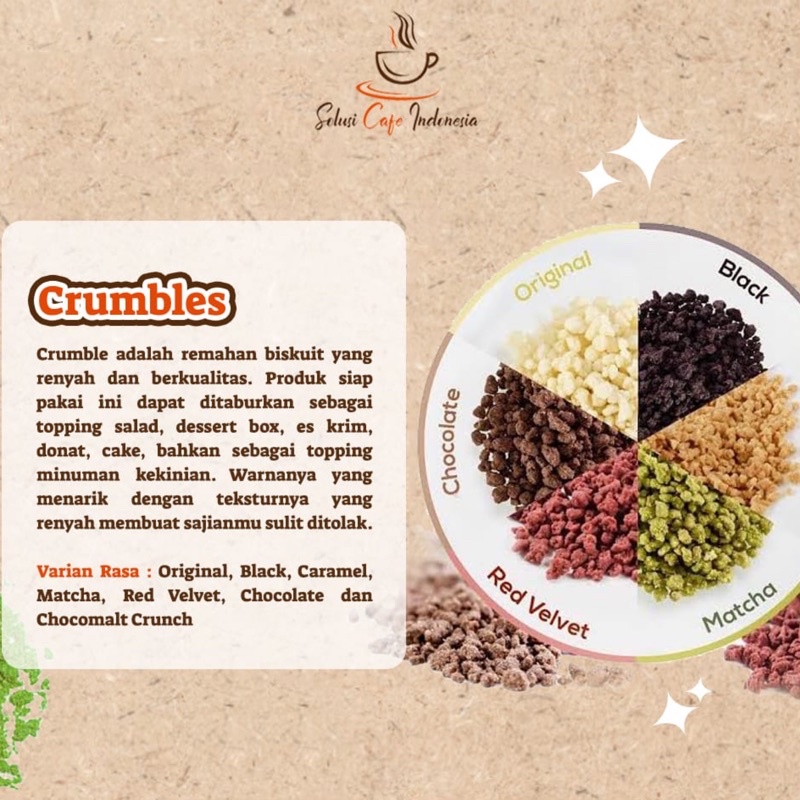 Jual Cookie Crumble 100gr Red Velvet Matcha Caramel Chocolate Topping ...