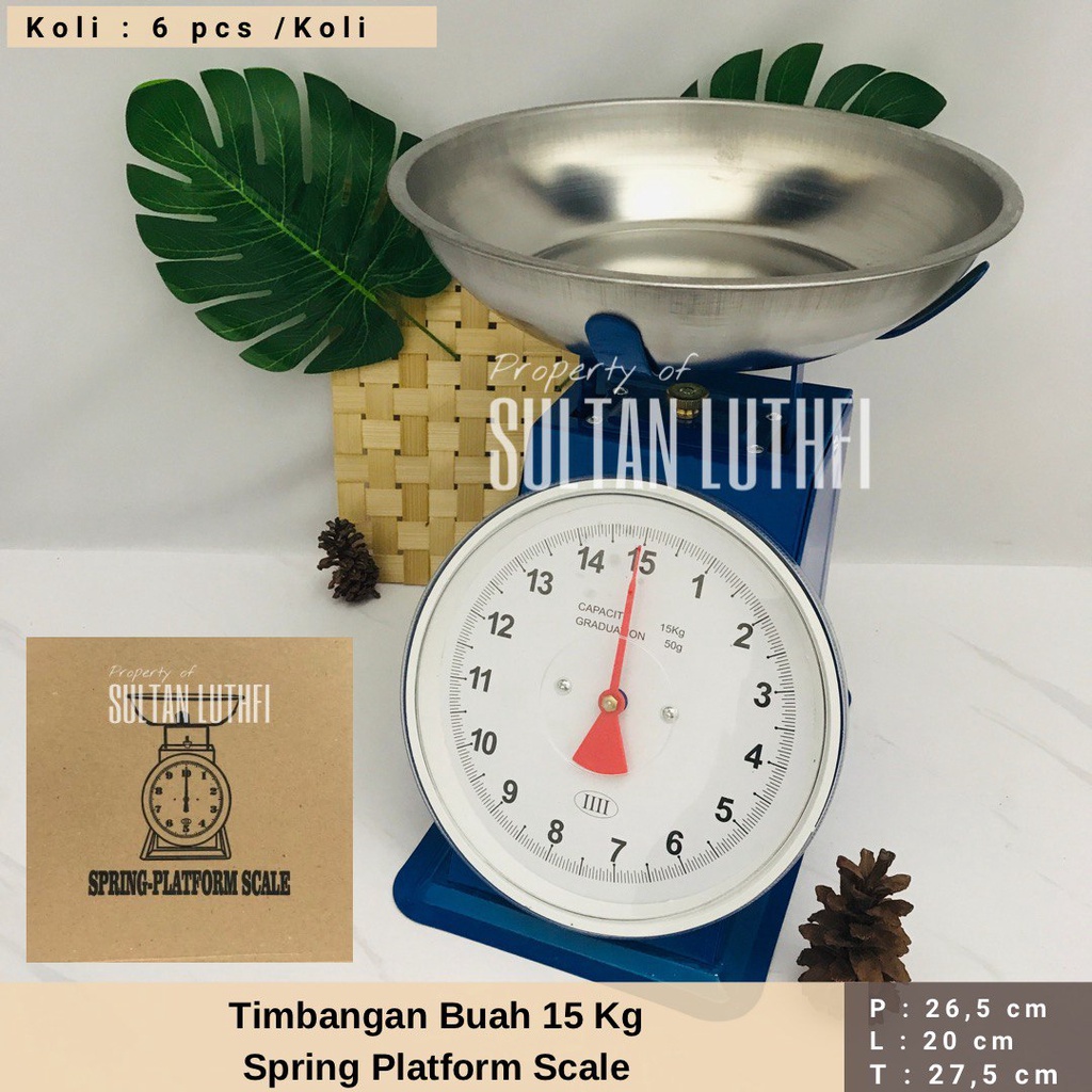 Jual TIMBANGAN BUAH 15 KG SPRING PLATFORM SCALE/TIMBANGAN BUAH MURAH ...
