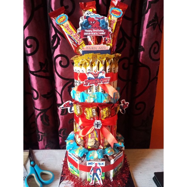 Jual SNACK TOWER ULANG TAHUN/ SNACK CAKE / MURAH / HADIAH | Shopee ...