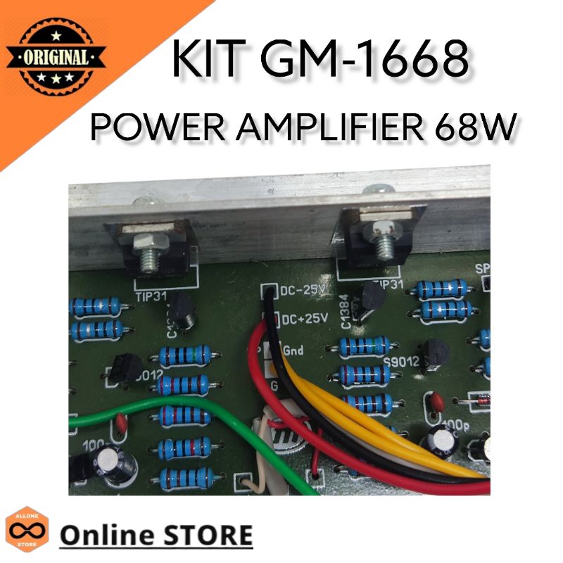 Jual KIT GM 1668 KIT POWER AMPLIFIER 68W | Shopee Indonesia