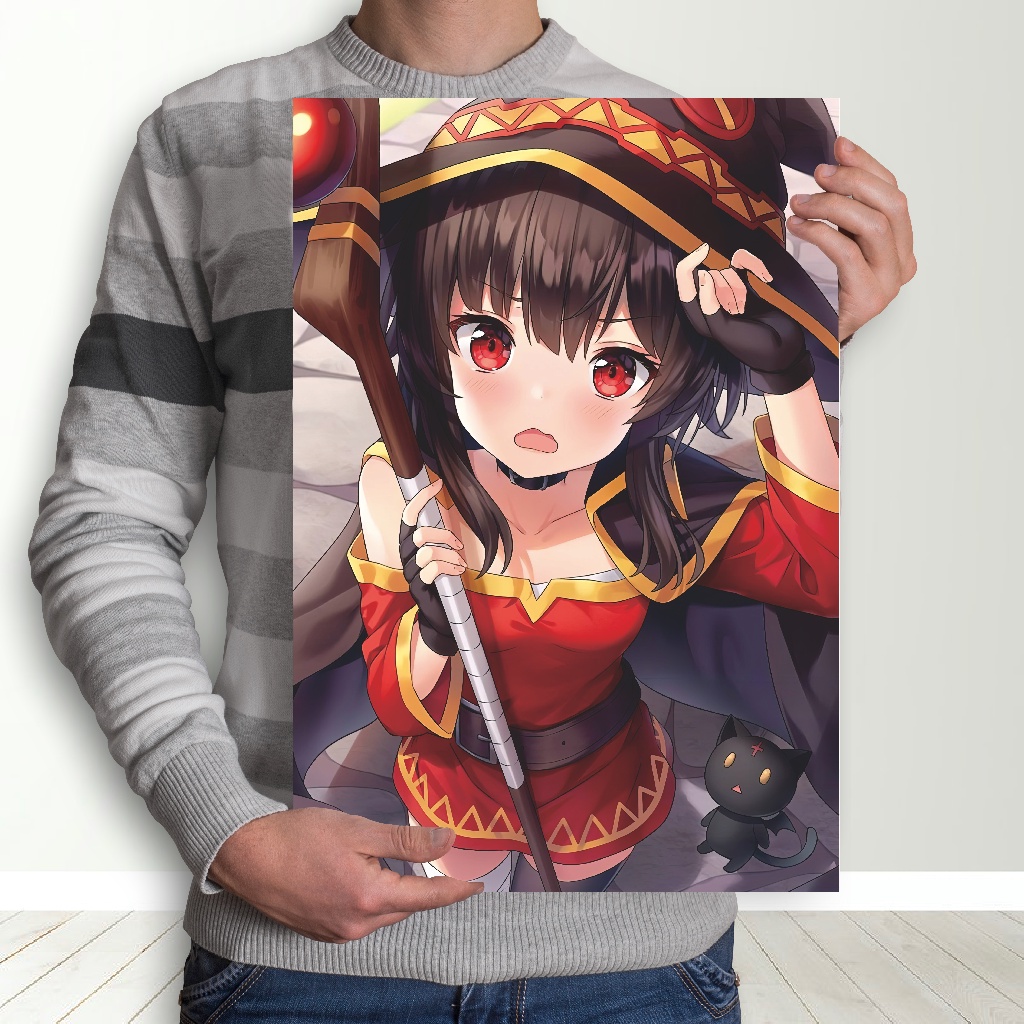 Jual Poster Anime Konosuba Satou Kazuma Megumin Aqua Darkness - Size A3 ...