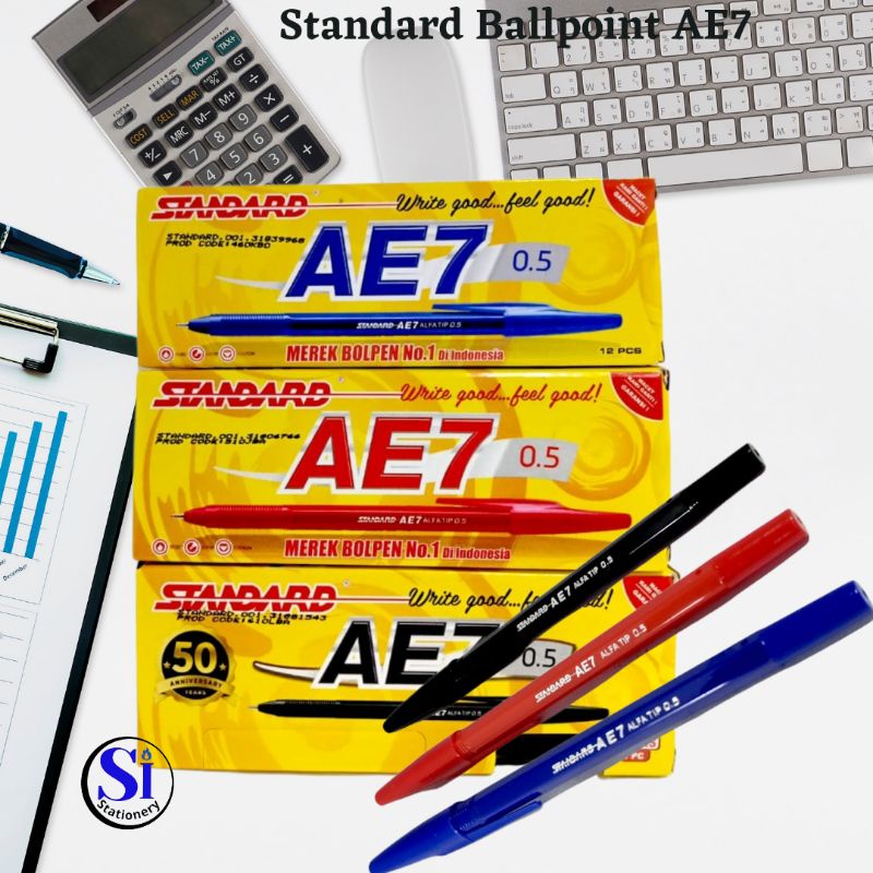 Jual Pulpen Standard AE7 0,5 Original/Standard Pen AE7 0,5mm | Shopee Indonesia