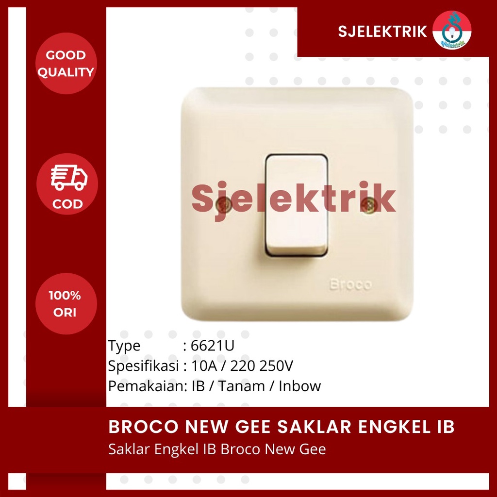 Jual Saklar engkel Inbow Broco new gee / single switch broco / saklar ...