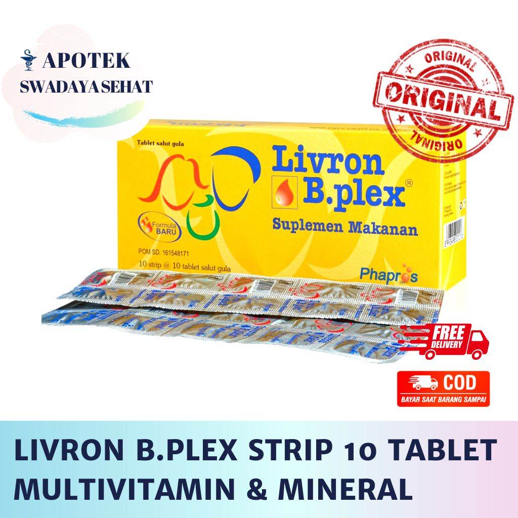 Jual LIVRON B.PLEX STRIP 10 TABLET - Multivitamin dan Mineral Vitamin ...