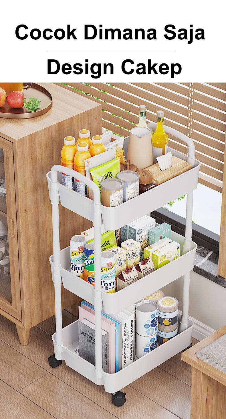 Jual Dejavu Rak Troli Kamar Mandi Rak Dapur Makanan dengan Roda Rak ...