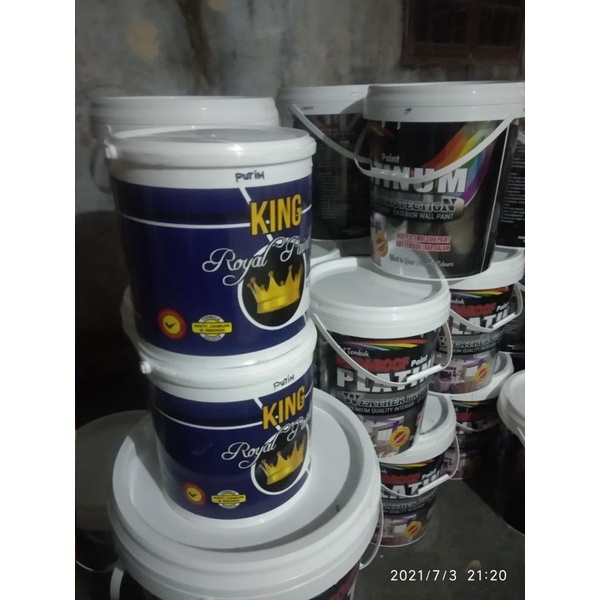 Jual Cat Tembok Exterior Dan Interior King Royal Paint 5 Kg | Shopee ...