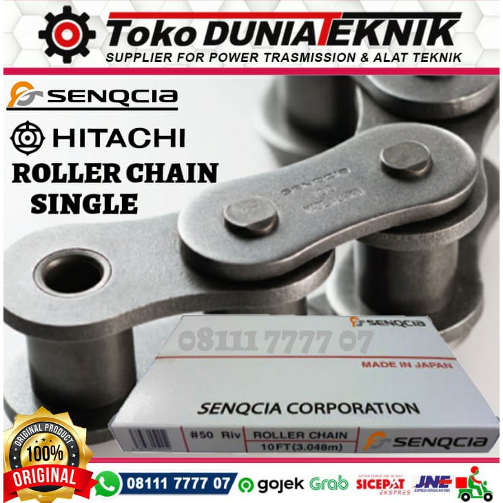 Jual RS 60 ROLLER CHAIN HITACHI SENQCIA SINGLE PICTH 19.05 HARGA MURAH ...
