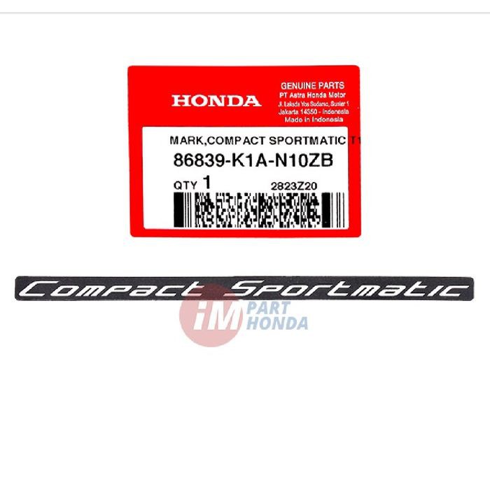 Jual Stiker COMPACT SPORTMATIC TYPE 1 Beat ECO LED K1A 86839-K1A-N10ZB ...